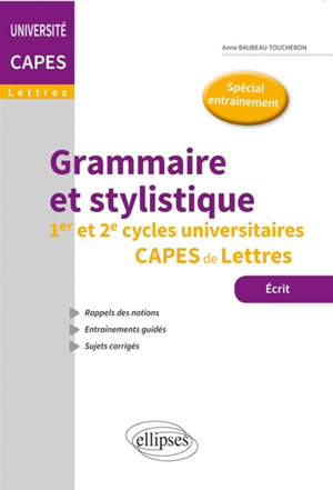 Anne Baubeau-Toucheron - Grammaire et stylistique : 1er et 2e cycles ...