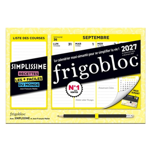 Mini Frigobloc Hebdomadaire Simplissime 2027 : Calendrier Compact / sem ...