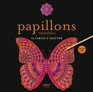 Lisa Magano - Papillons mandalas : 10 cartes à gratter